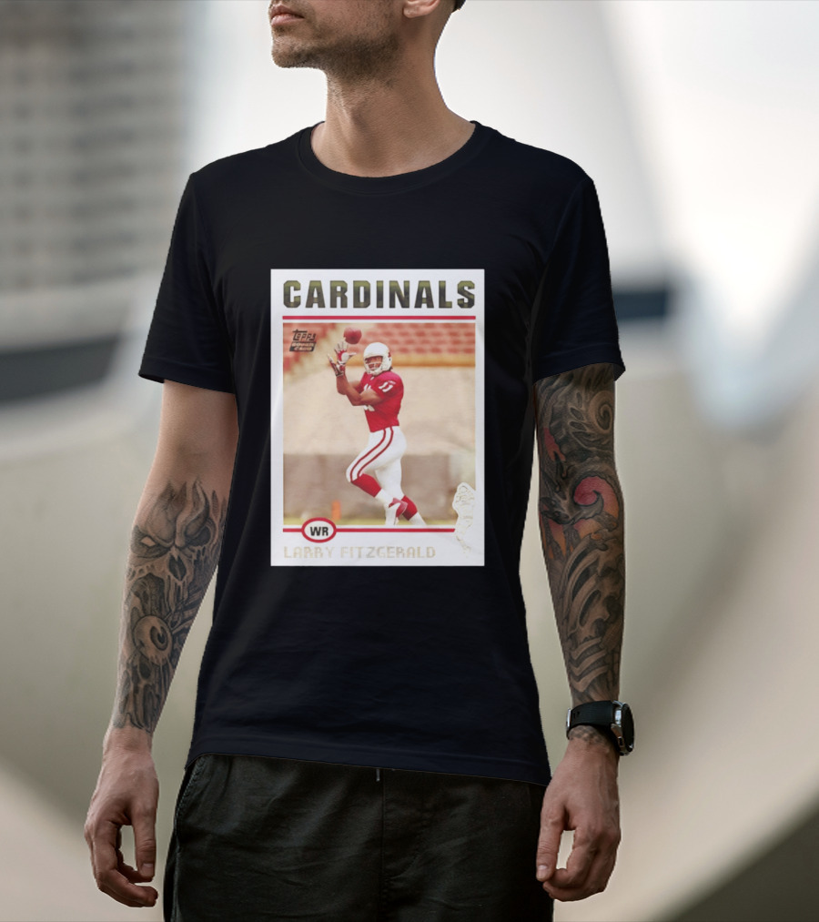 CARDINALS Larry Fitzgerald WR Topps Rookie Card T-Shirt
