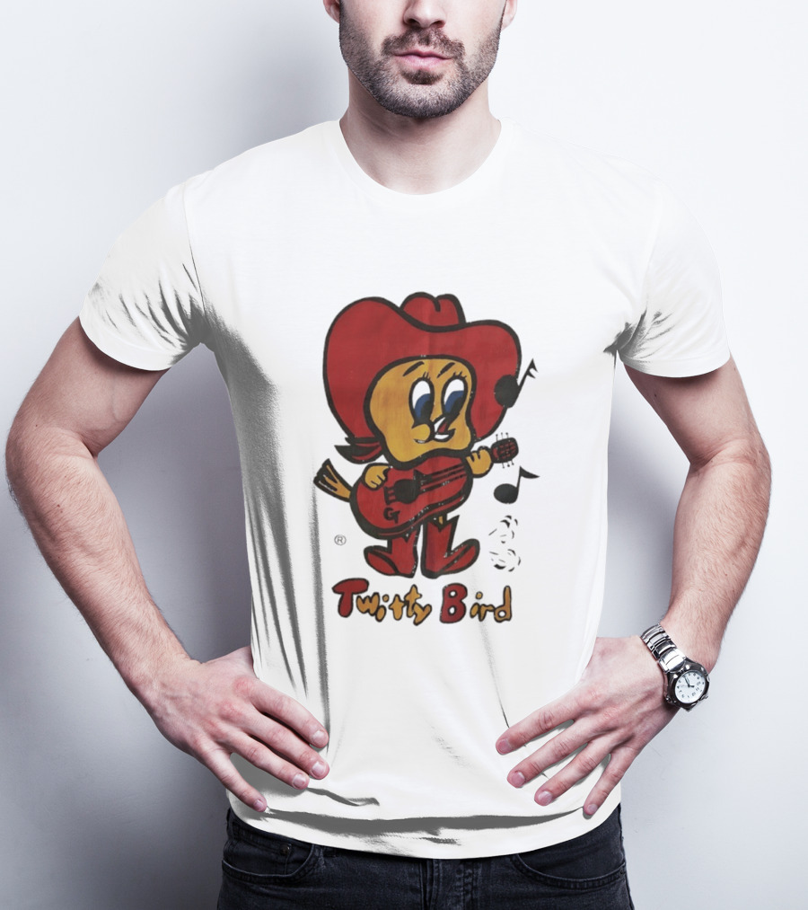 Twitty Bird Cowboy Musician Playing Guitar T-Shirt
