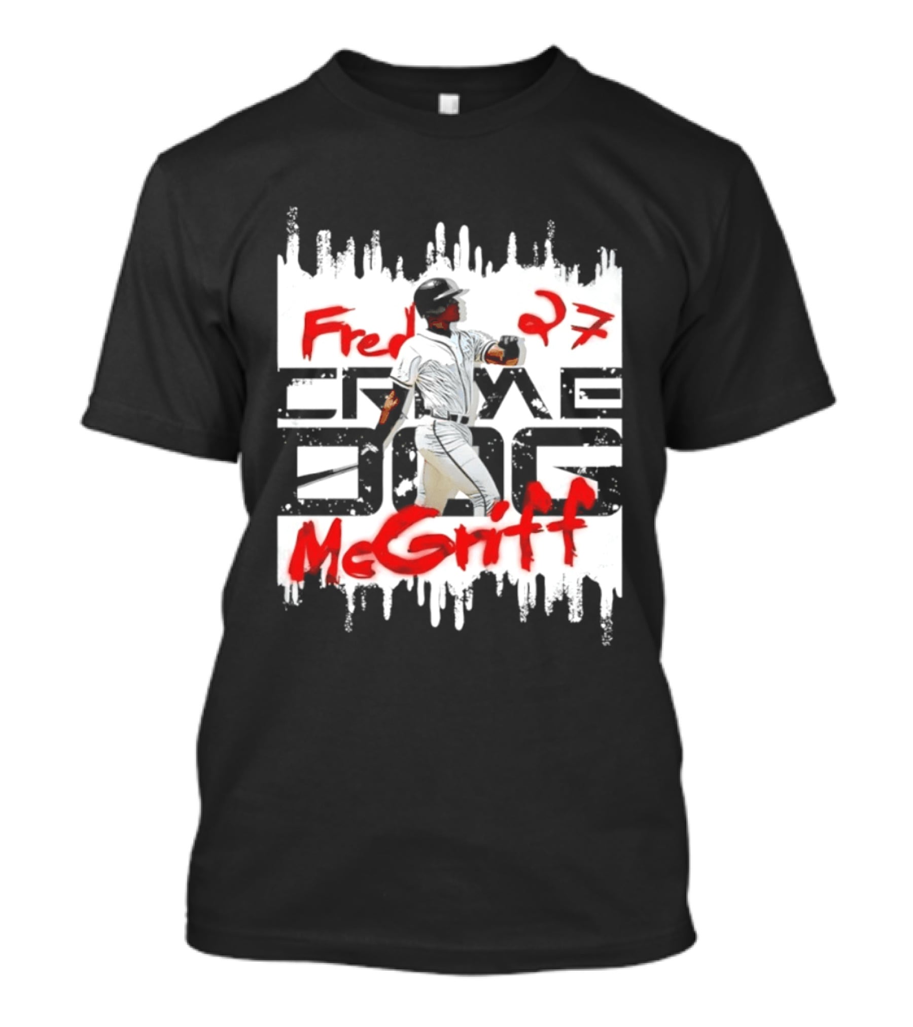 Fred McGriff 27 Atlanta Braves Baseball Player T-Shirt