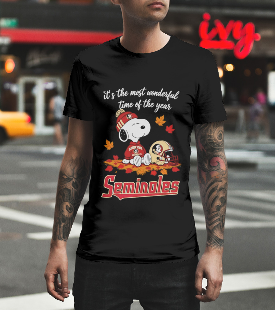 It's The Most Wonderful Time Of The Year Snoopy Florida State Seminoles T-Shirt