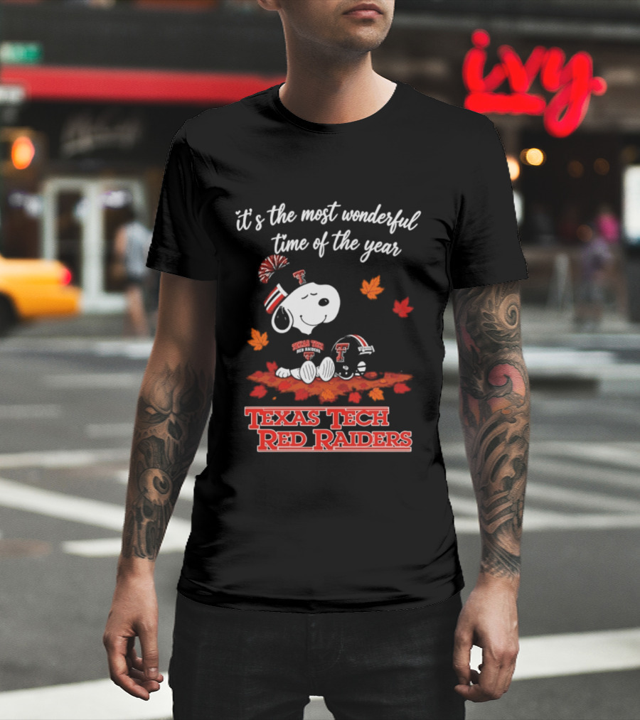 It's The Most Wonderful Time Of The Year Snoopy Texas Tech Red Raiders 2026 Halloween T-Shirt