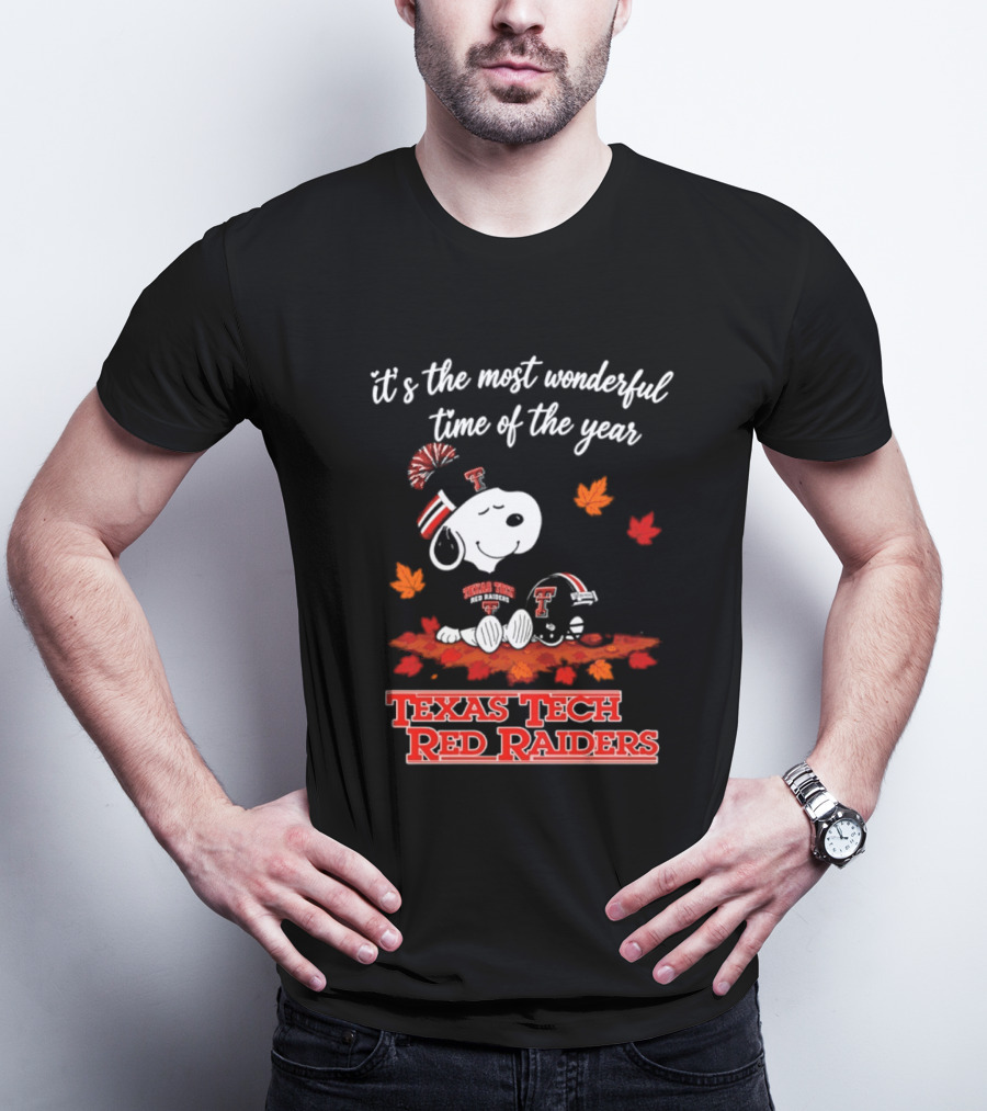 It's The Most Wonderful Time Of The Year Snoopy Texas Tech Red Raiders 2026 Halloween T-Shirt