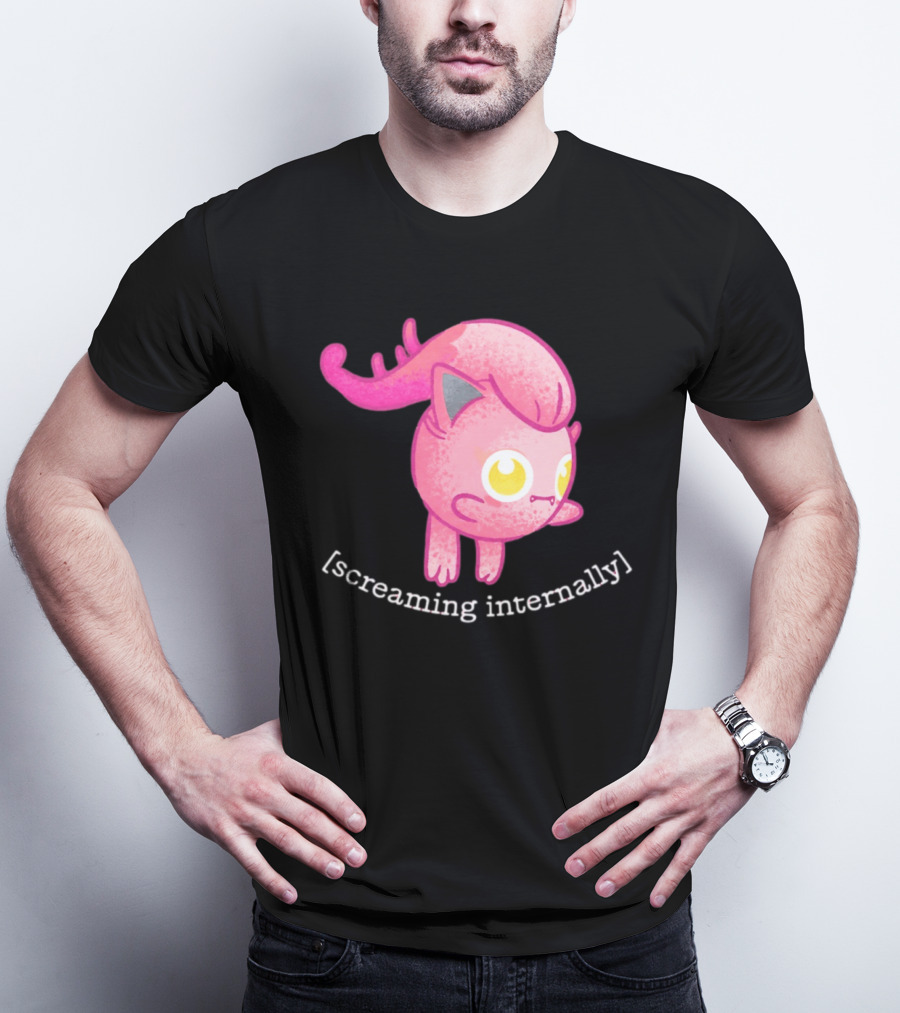Jigglypuff Screaming Internally Pokemon Cute Expression T-Shirt