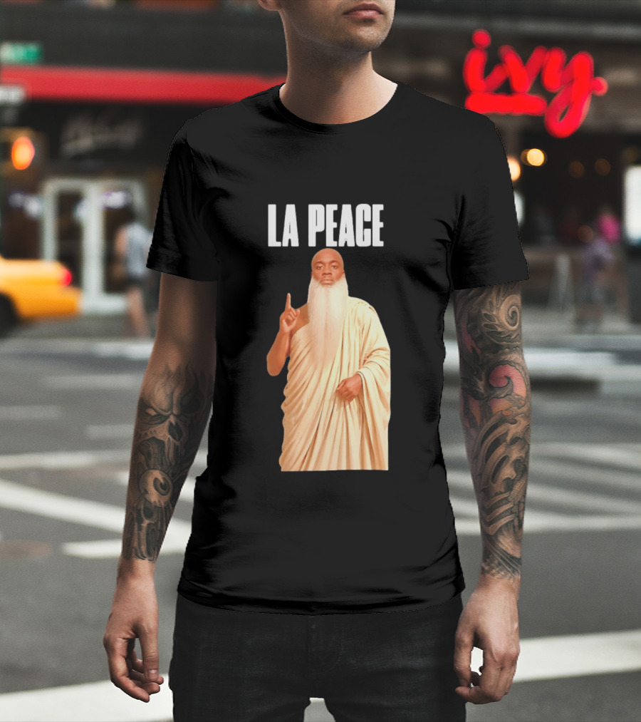 Kai Cenat La Peace Meme Togalike Robe And Beard T-Shirt