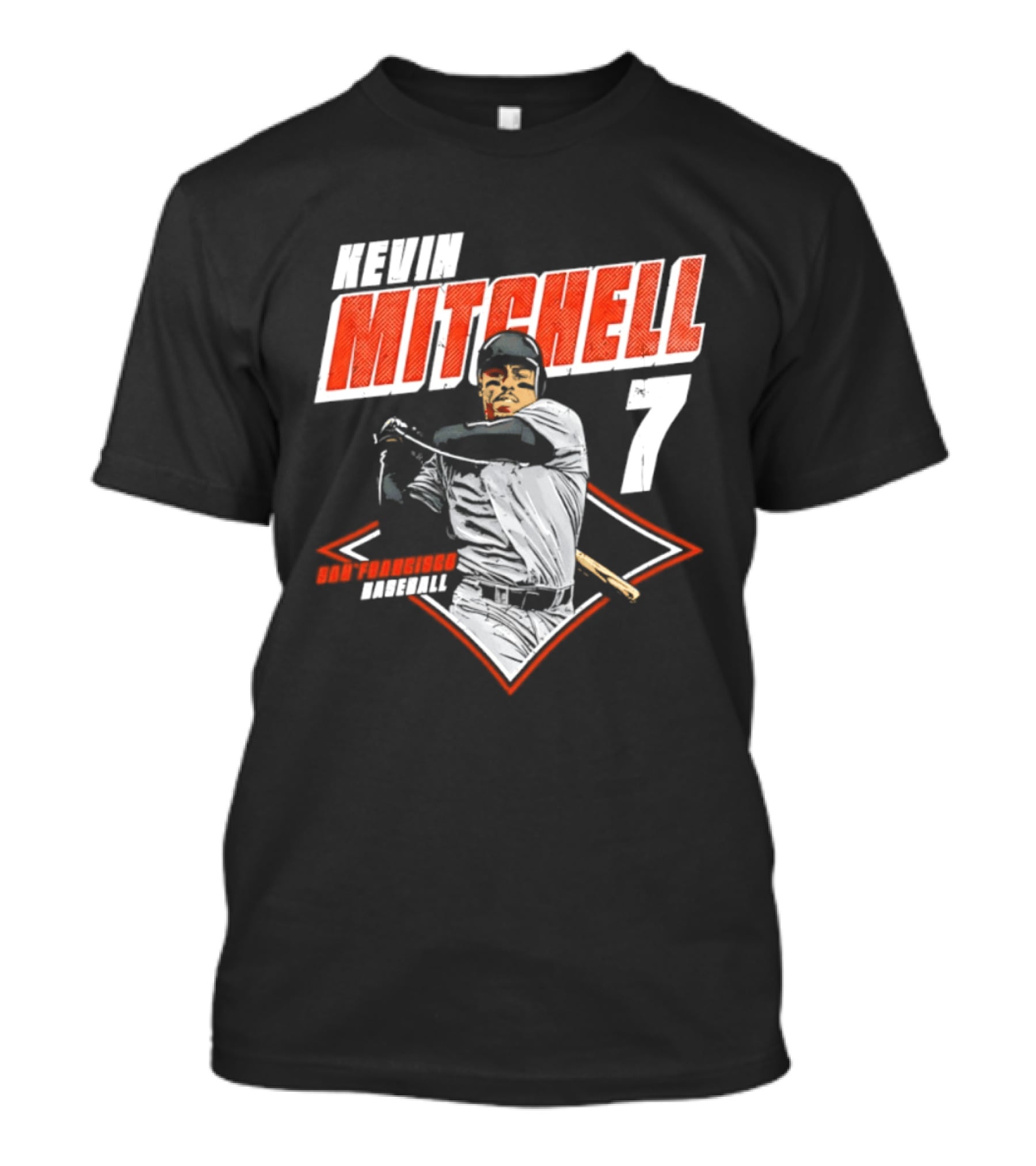 Kevin Mitchell 7 San Francisco Giants Baseball Diamond T-Shirt
