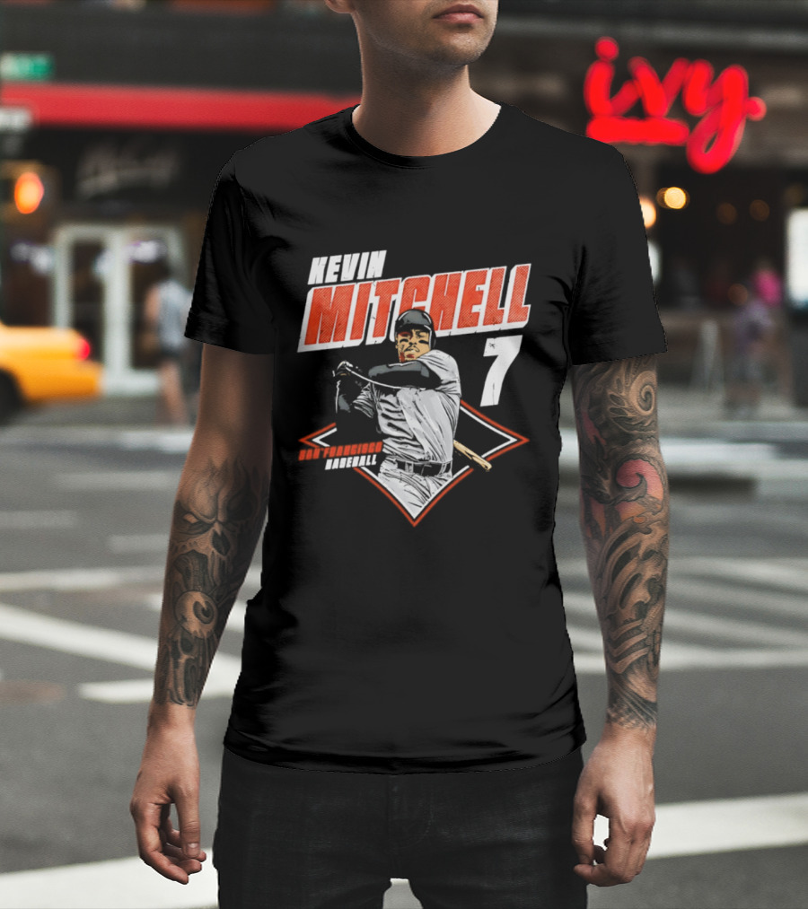 Kevin Mitchell 7 San Francisco Giants Baseball Diamond T-Shirt