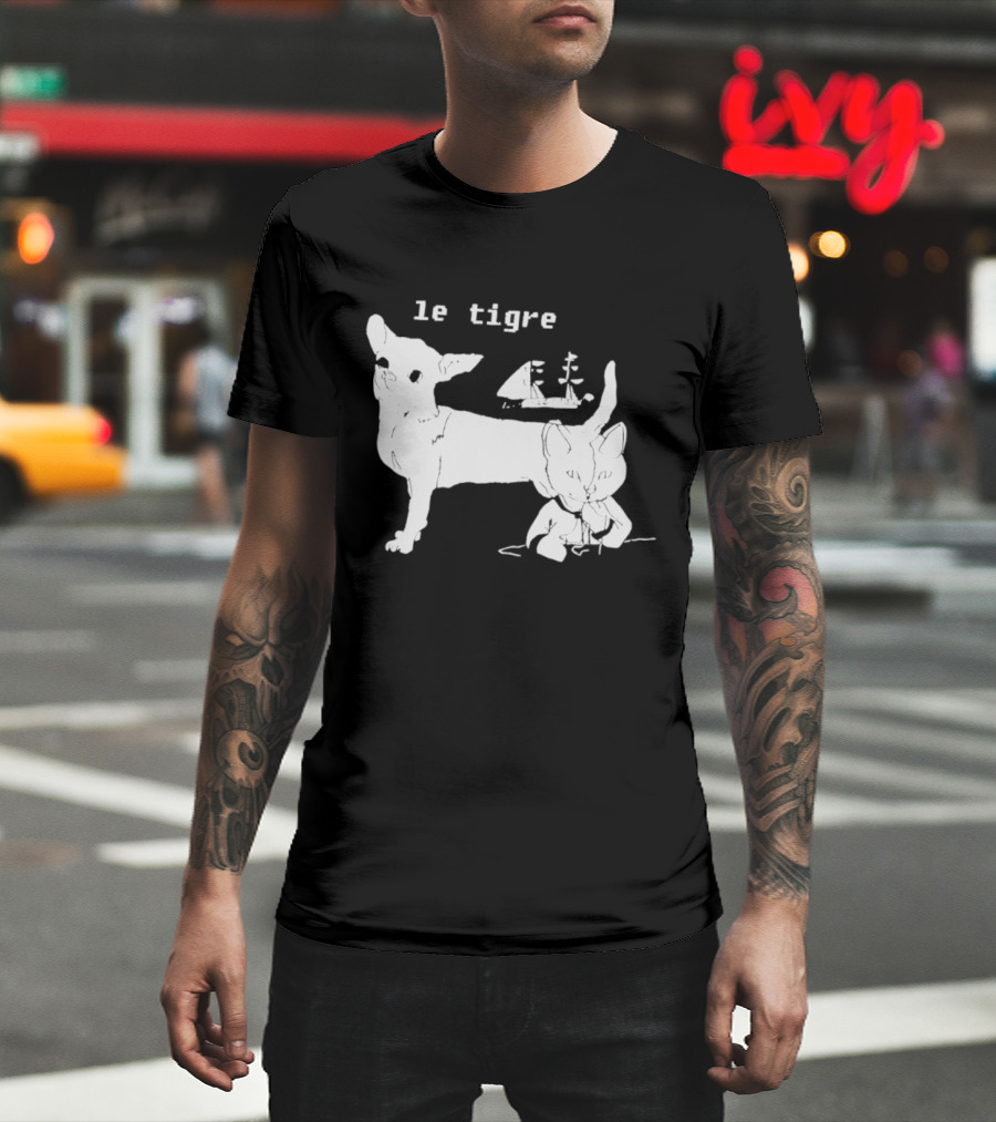 Le Tigre Chihuahua Cat Ship Kathleen Hanna T-Shirt
