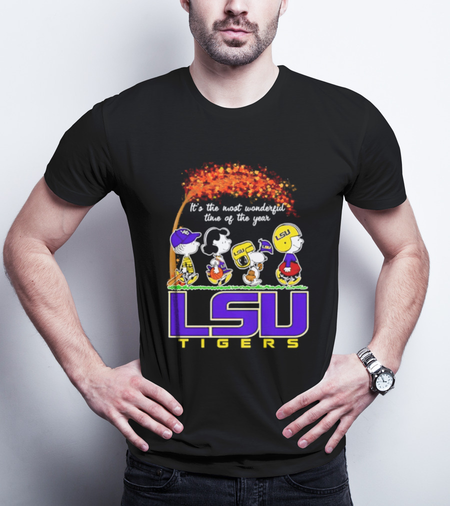 LSU Tigers Peanuts It's The Most Wonderful Time Of The Year Halloween 2026 T-Shirt