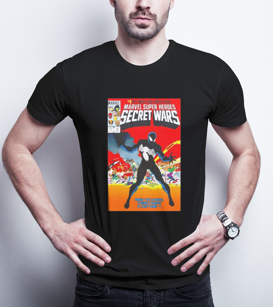 Marvel Super Heroes Secret Wars Number 8 Black Costume Amid The Chaos There Comes A Costume T-Shirt