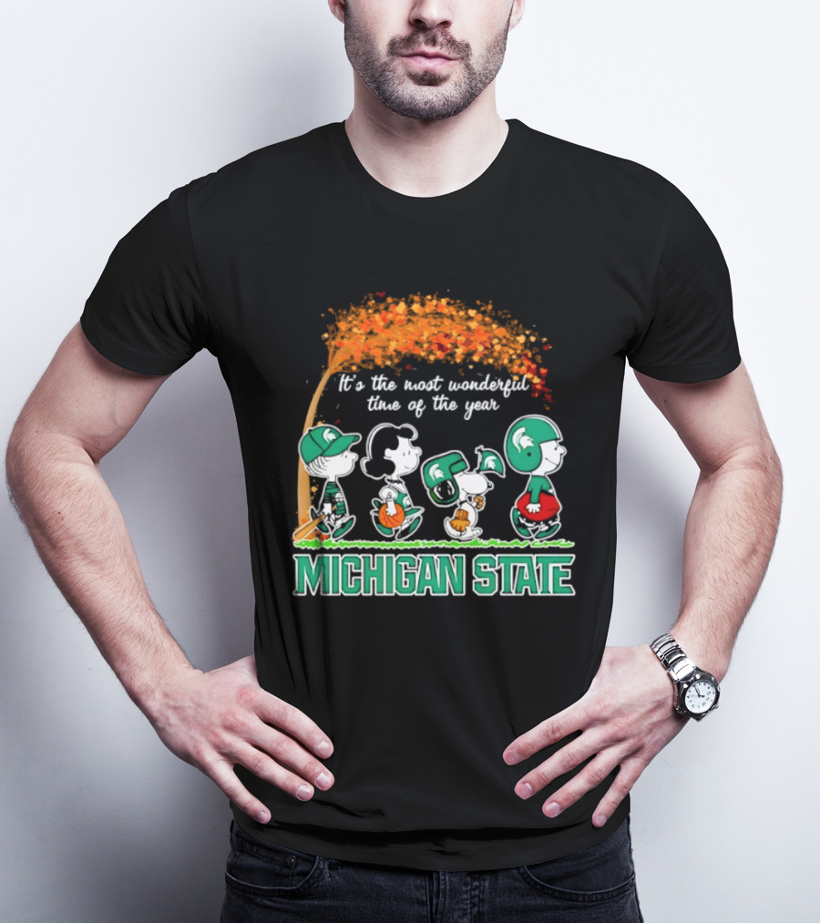 Michigan State Peanuts It's The Most Wonderful Time Of The Year Halloween 2026 T-Shirt