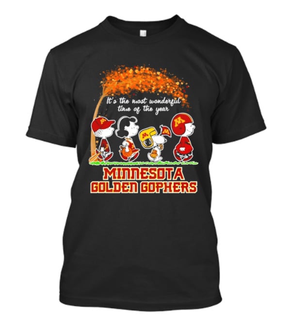 Minnesota Golden Gophers Peanuts It's The Most Wonderful Time Of The Year Halloween 2026 T-Shirt