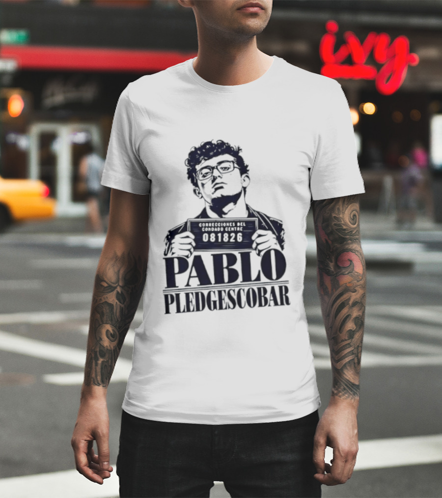 Agostino Abbatiello Pablo Pledgescobar Shot 081326 White Out T-Shirt