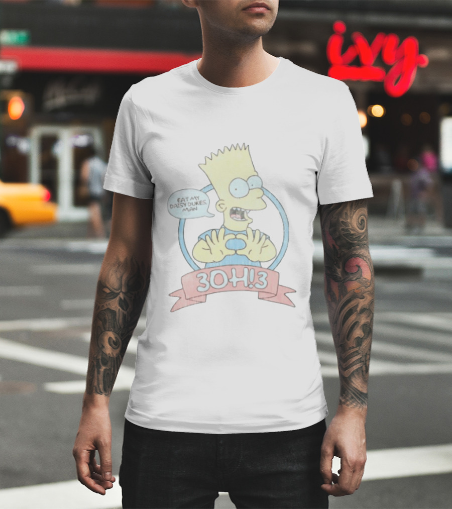 Bart Simpson Eat My Daisy Dukes Man 3OH!3 Collaboration T-Shirt