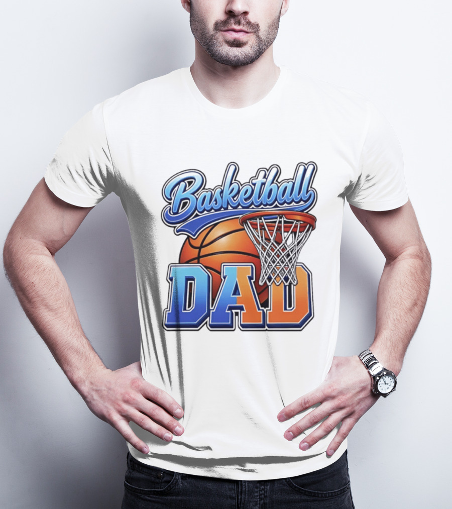 Basketball Dad Father Hoops Sports Fan Basketball Gift Dad T-Shirt