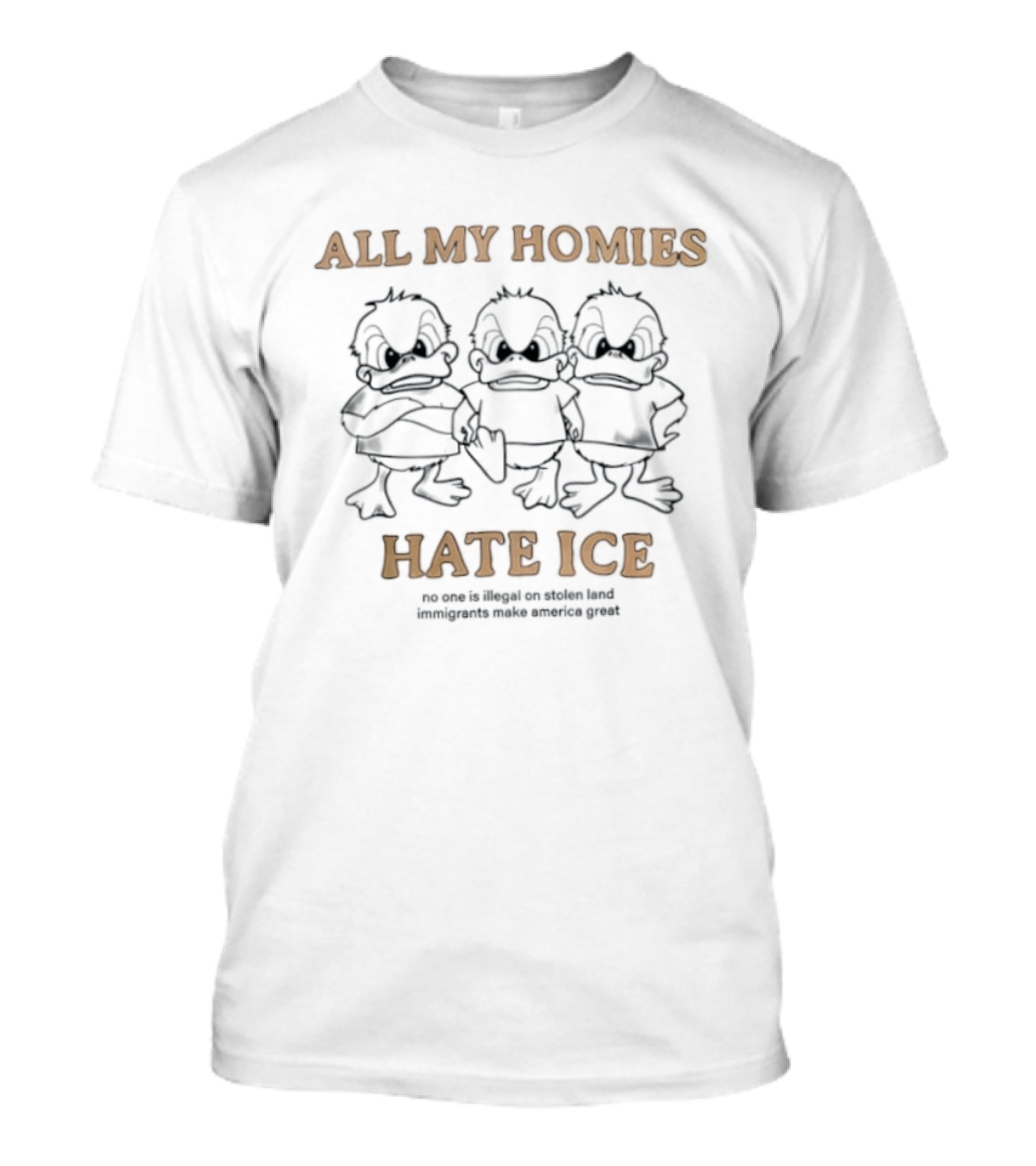 All My Homies Hate ICE Ducks Trio T-Shirt