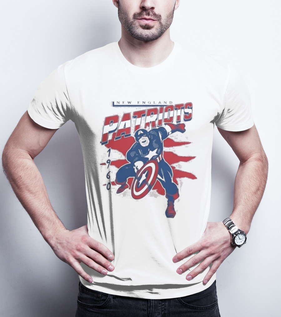 New England Patriots Captain America 2026 T-Shirt