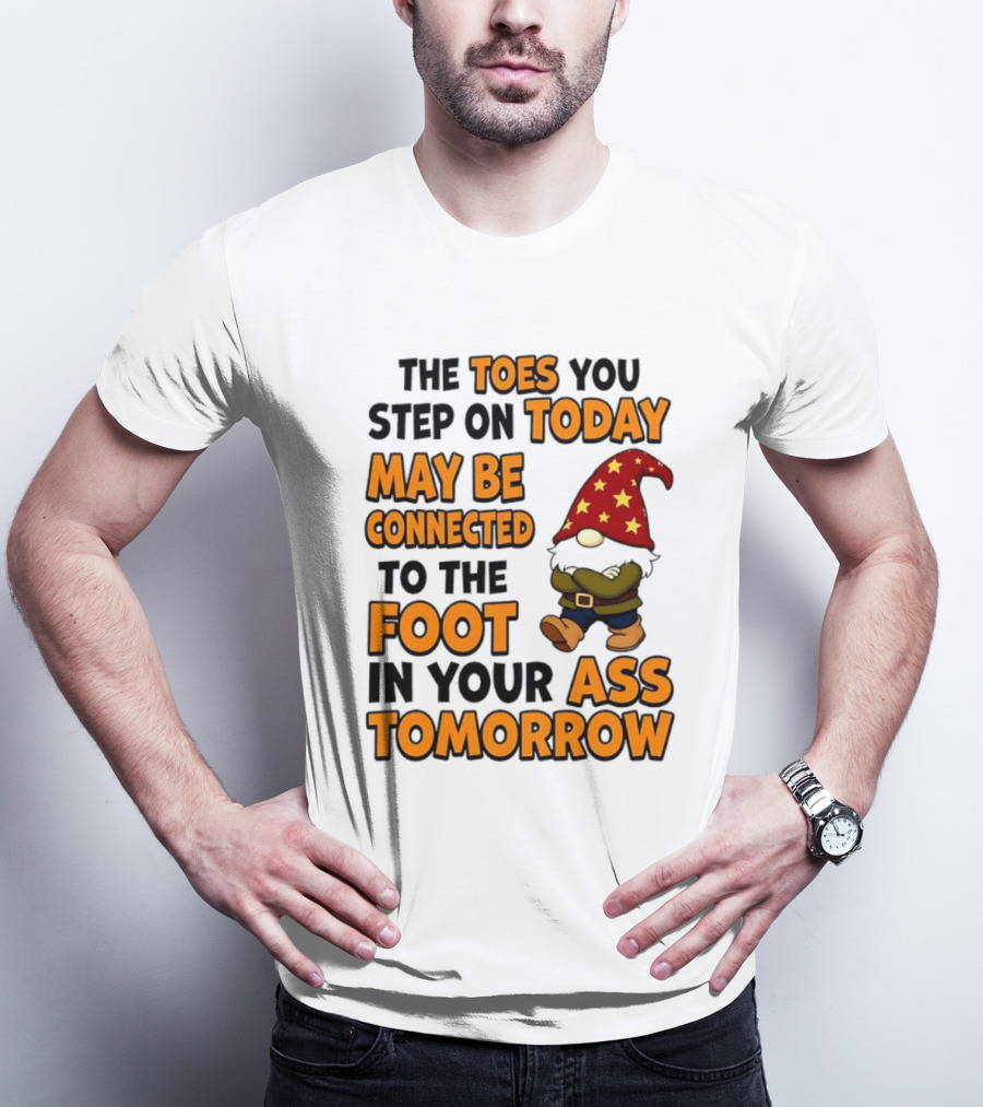 The Toes You Step On Today Gnome May Be Connected To The Foot In Your Ass Tomorrow T-Shirt