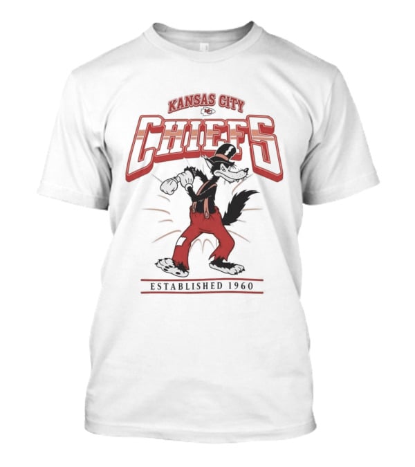 Kansas City Chiefs Big Bad Wolf Established 1960 T-Shirt