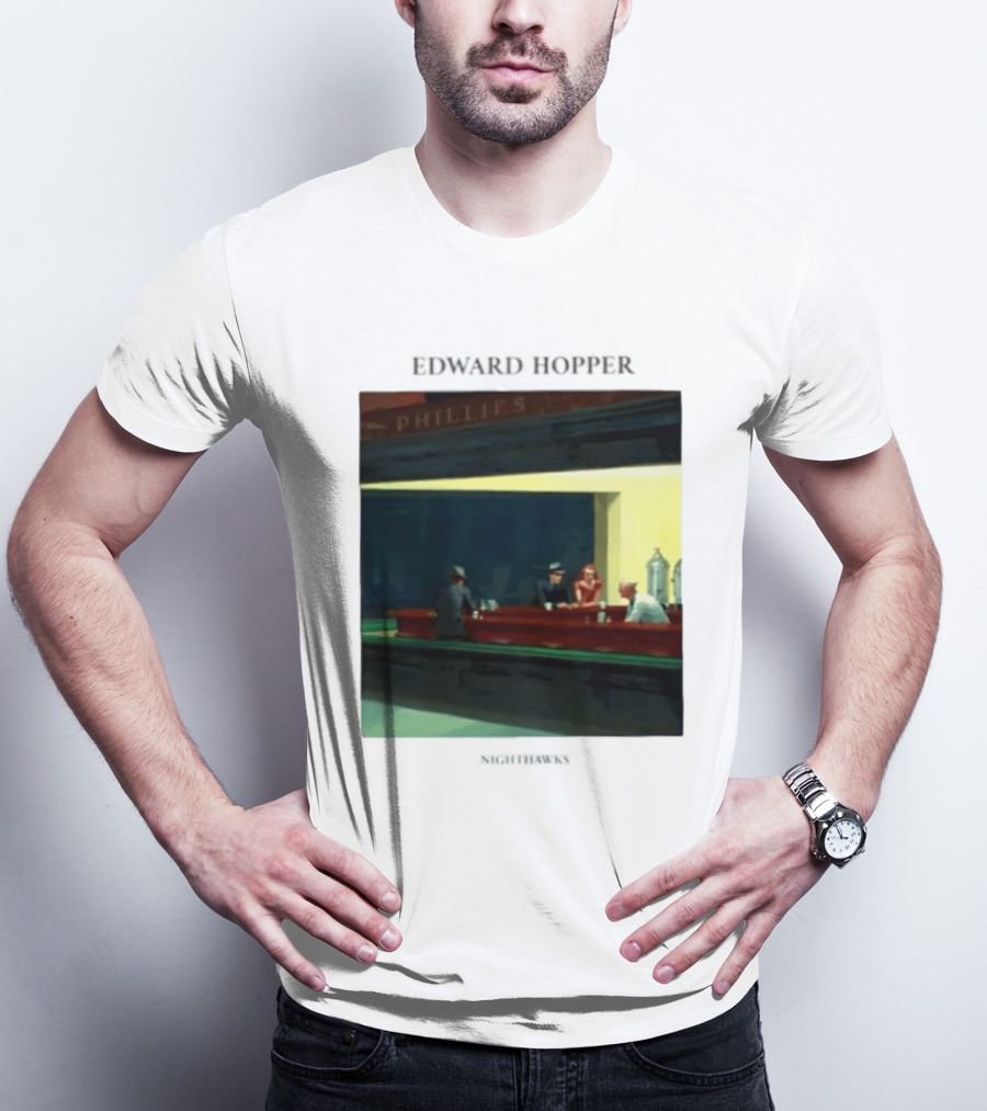 Edward Hopper Nighthawks Phillies Painting T-Shirt