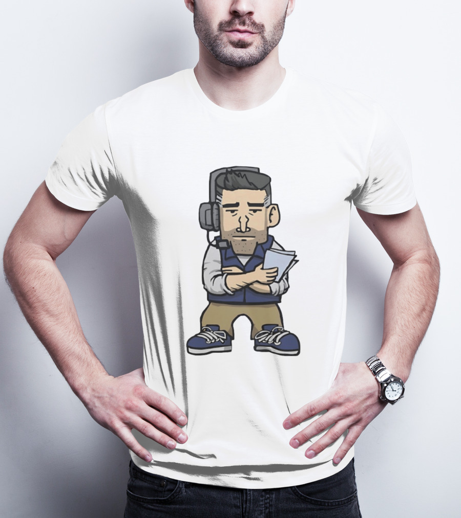 New England Patriots Mini Vrabel Mike Vrabel Football Coach Caricature T-Shirt