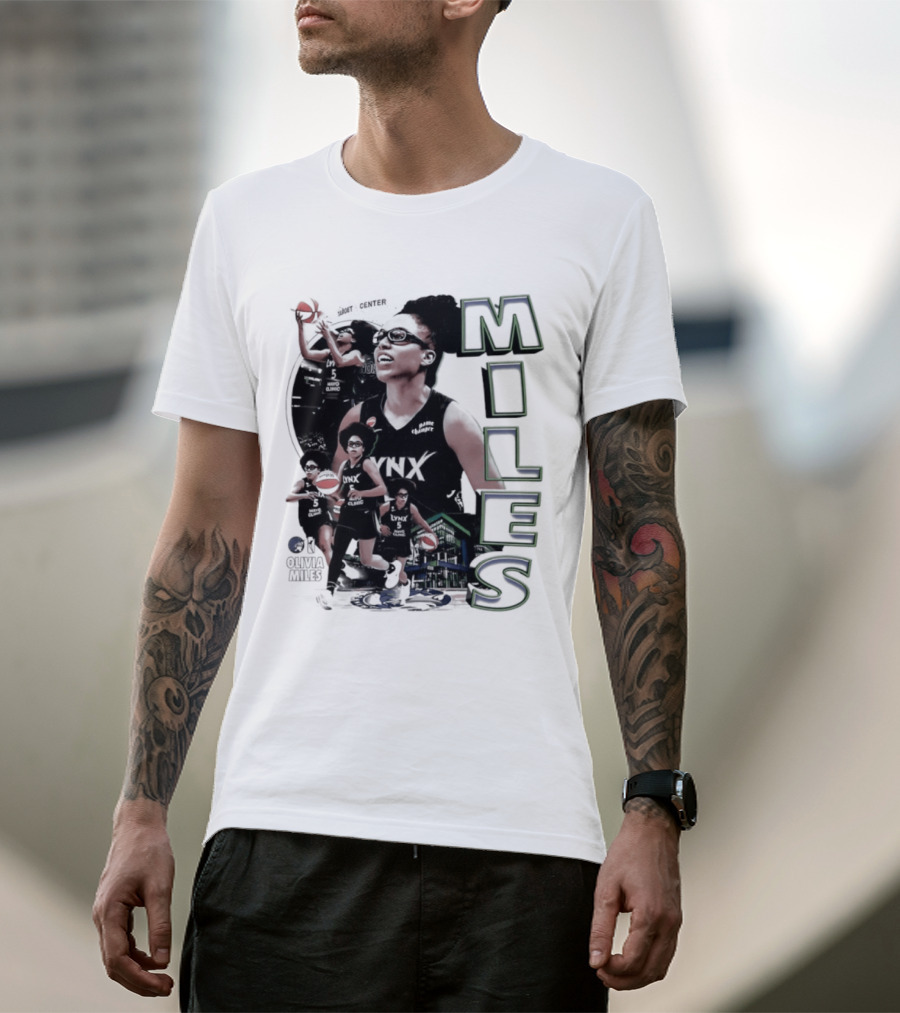 WNBA Olivia Miles Minnesota Lynx 2026 Basketball Collage T-Shirt