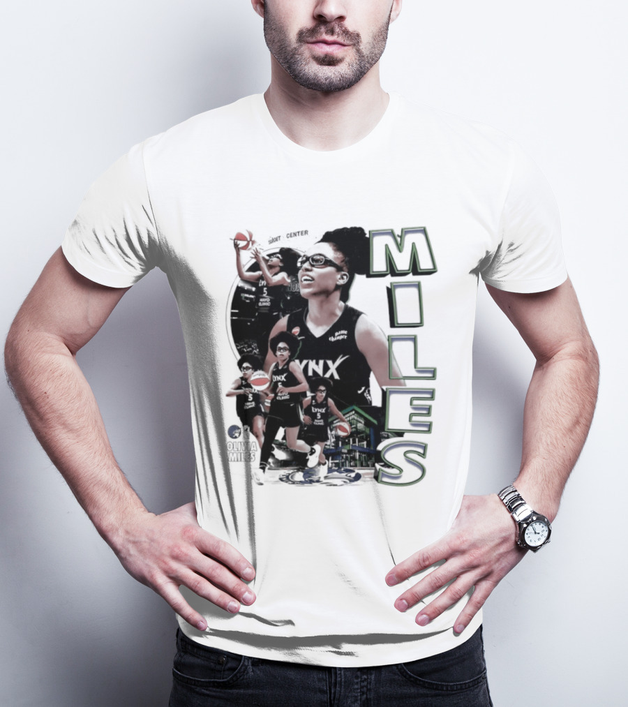 WNBA Olivia Miles Minnesota Lynx 2026 Basketball Collage T-Shirt