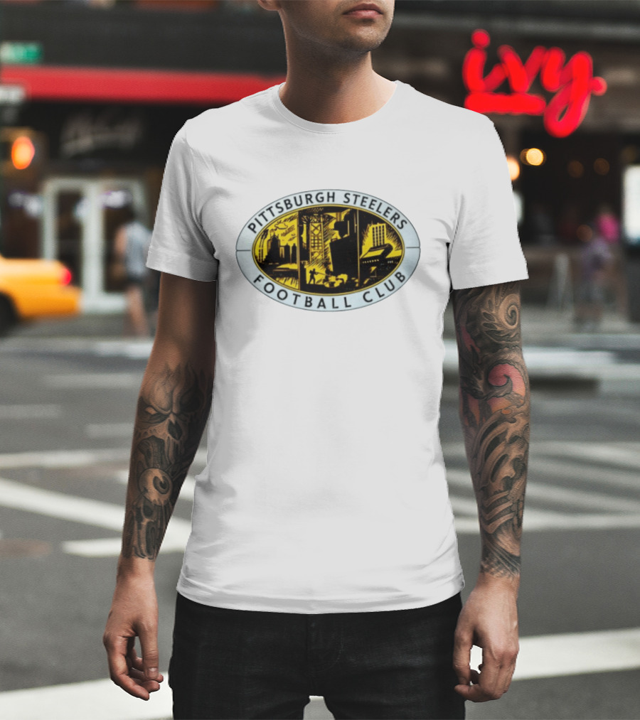 Pittsburgh Steelers Football Club Urban Skyline Distressed T-Shirt