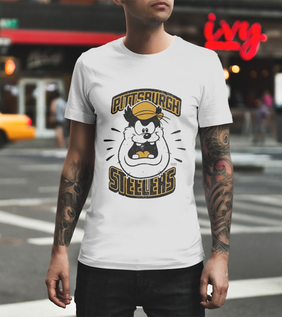 Pittsburgh Steelers Pete Character Yellow Hat T-Shirt
