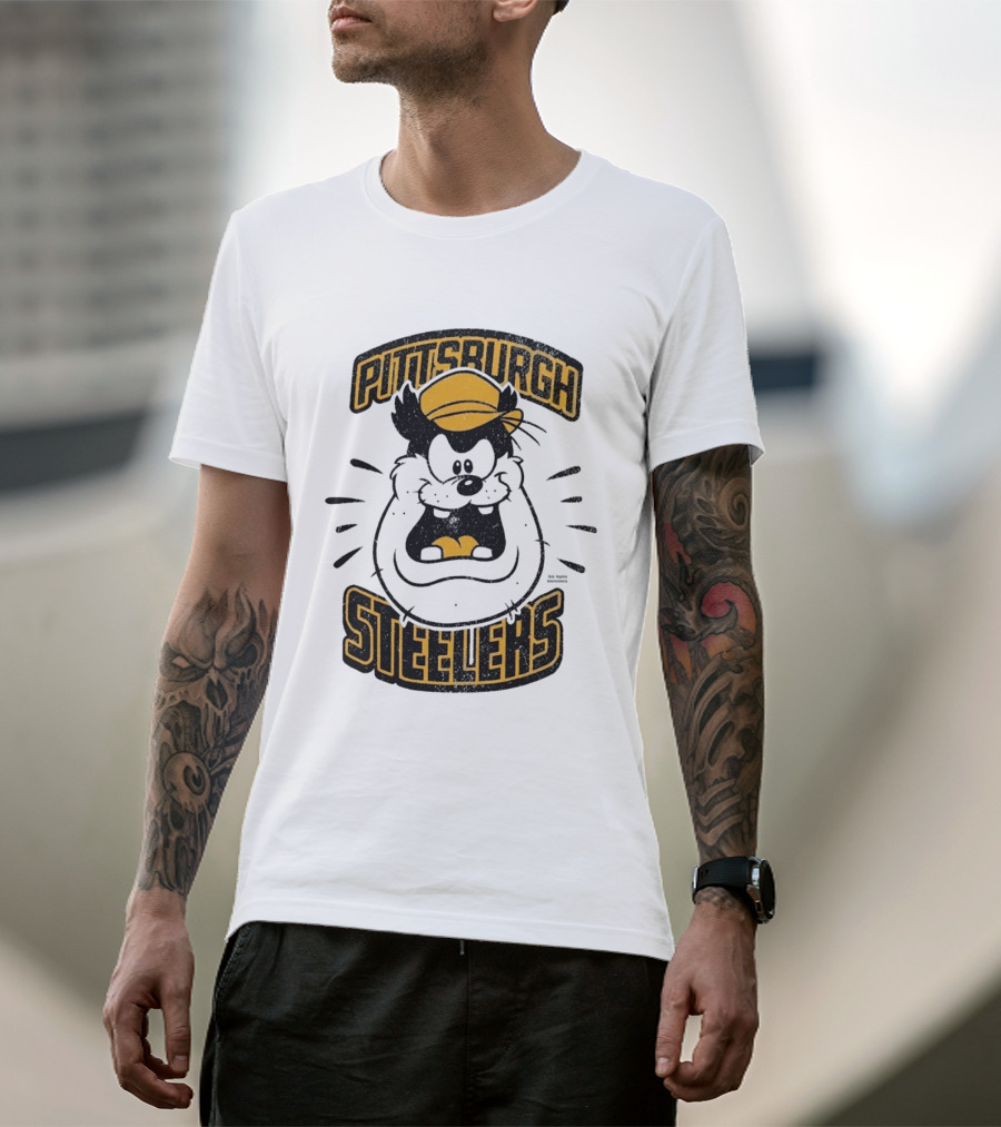 Pittsburgh Steelers Pete Character Yellow Hat T-Shirt