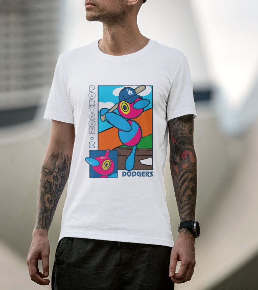 Porygon Z Los Angeles Dodgers Baseball Pokémon T-Shirt