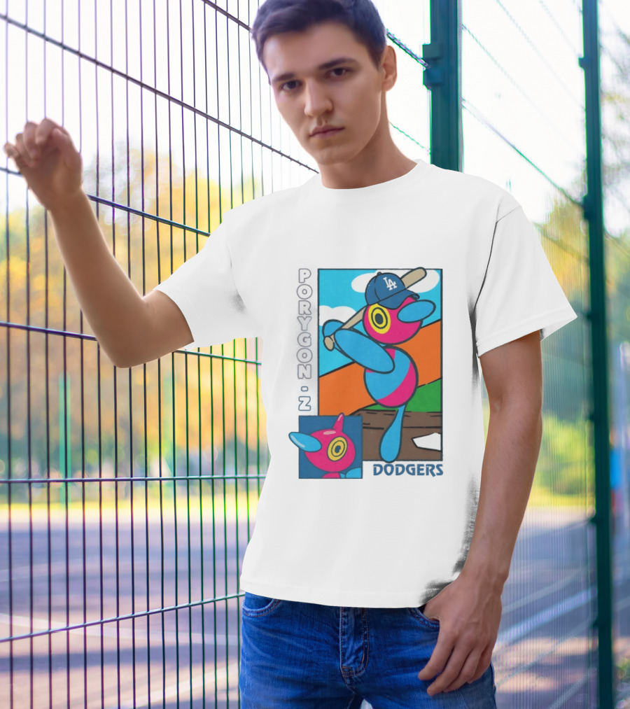 Porygon Z Los Angeles Dodgers Baseball Pokémon T-Shirt