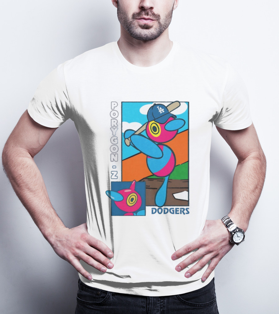 Porygon Z Los Angeles Dodgers Baseball Pokémon T-Shirt