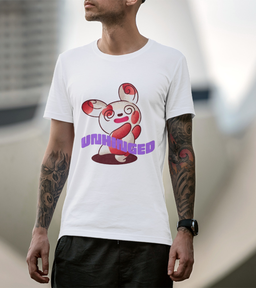 Spinda Unhinged Bunny Rabbit Cartoon Spiral Eyes T-Shirt