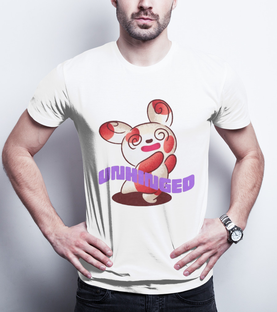 Spinda Unhinged Bunny Rabbit Cartoon Spiral Eyes T-Shirt