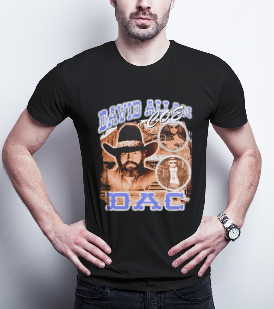 David Allan Coe DAC Cowboy Hat Sunglasses Collage T-Shirt