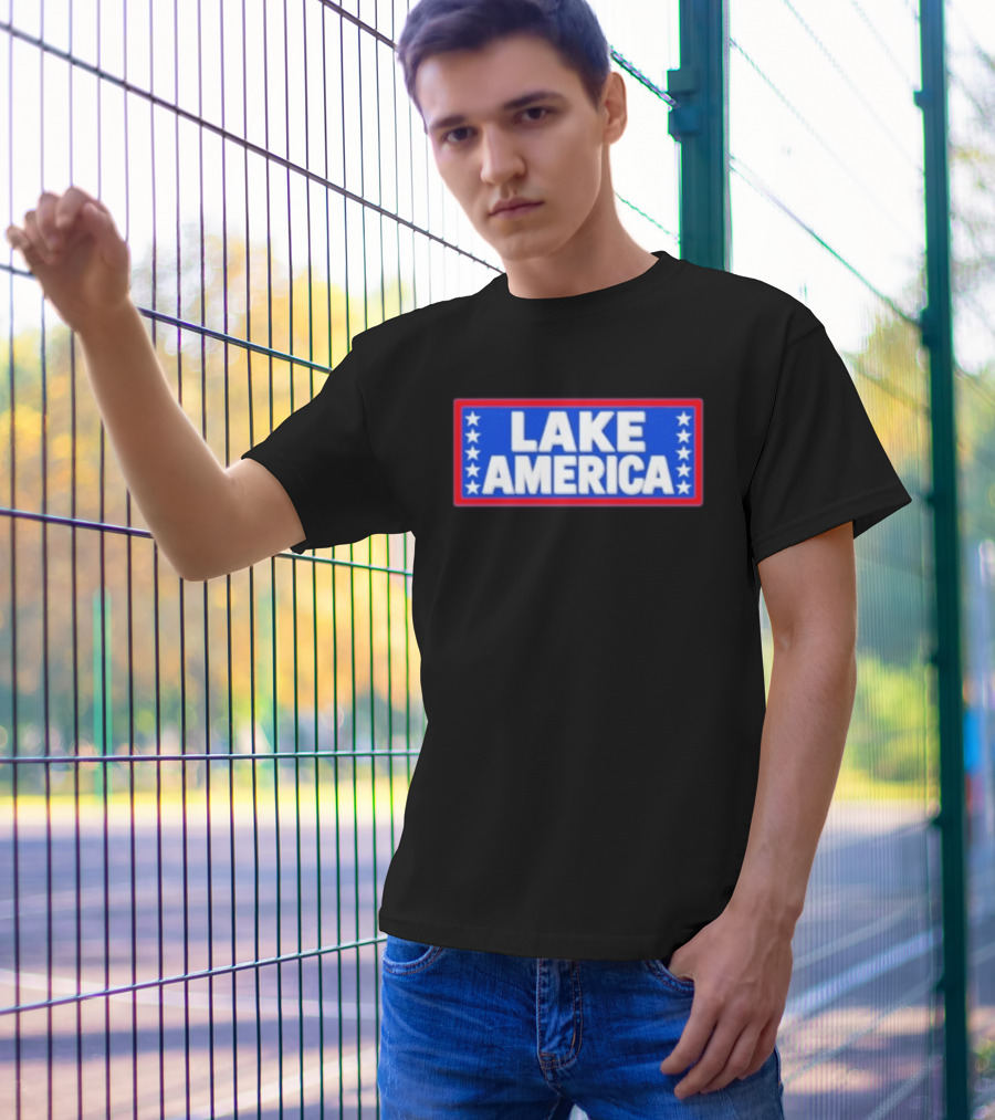 Lake America Patriotic Stars Political T-Shirt