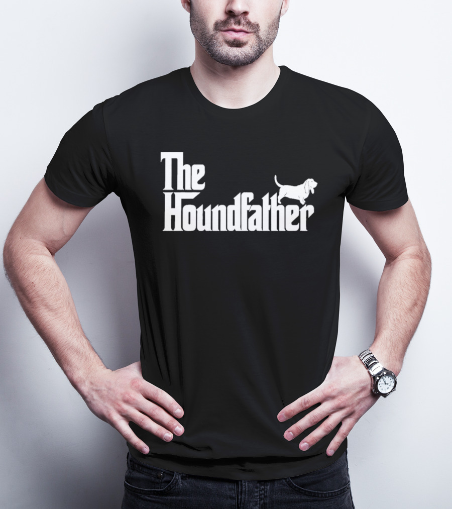 The Houndfather Basset Hound Iconic Movie Font T-Shirt