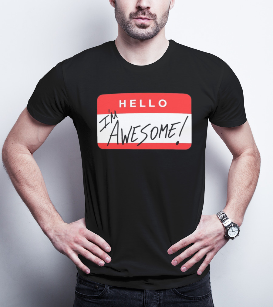 The Miz WWE Hello I'm Awesome Badge Стicker T-Shirt