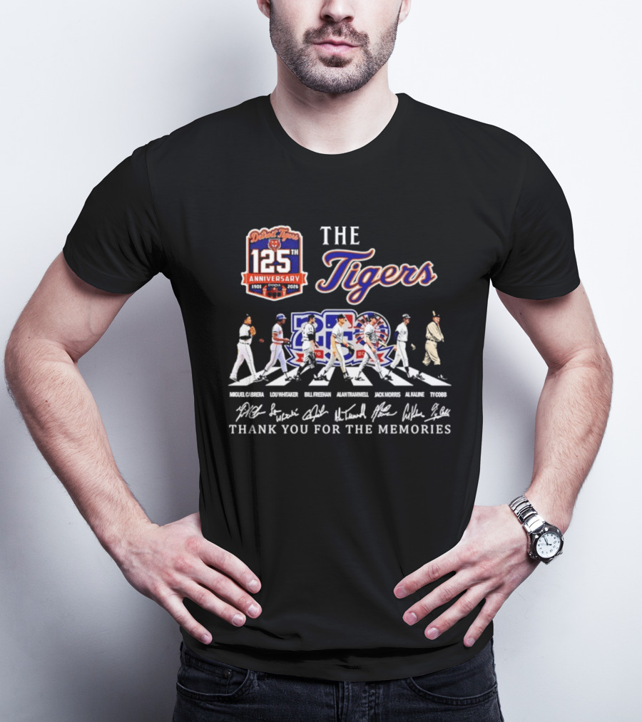 Detroit Tigers 125th Anniversary The Tigers 2026 MLB Season Thank You For The Memories T-Shirt