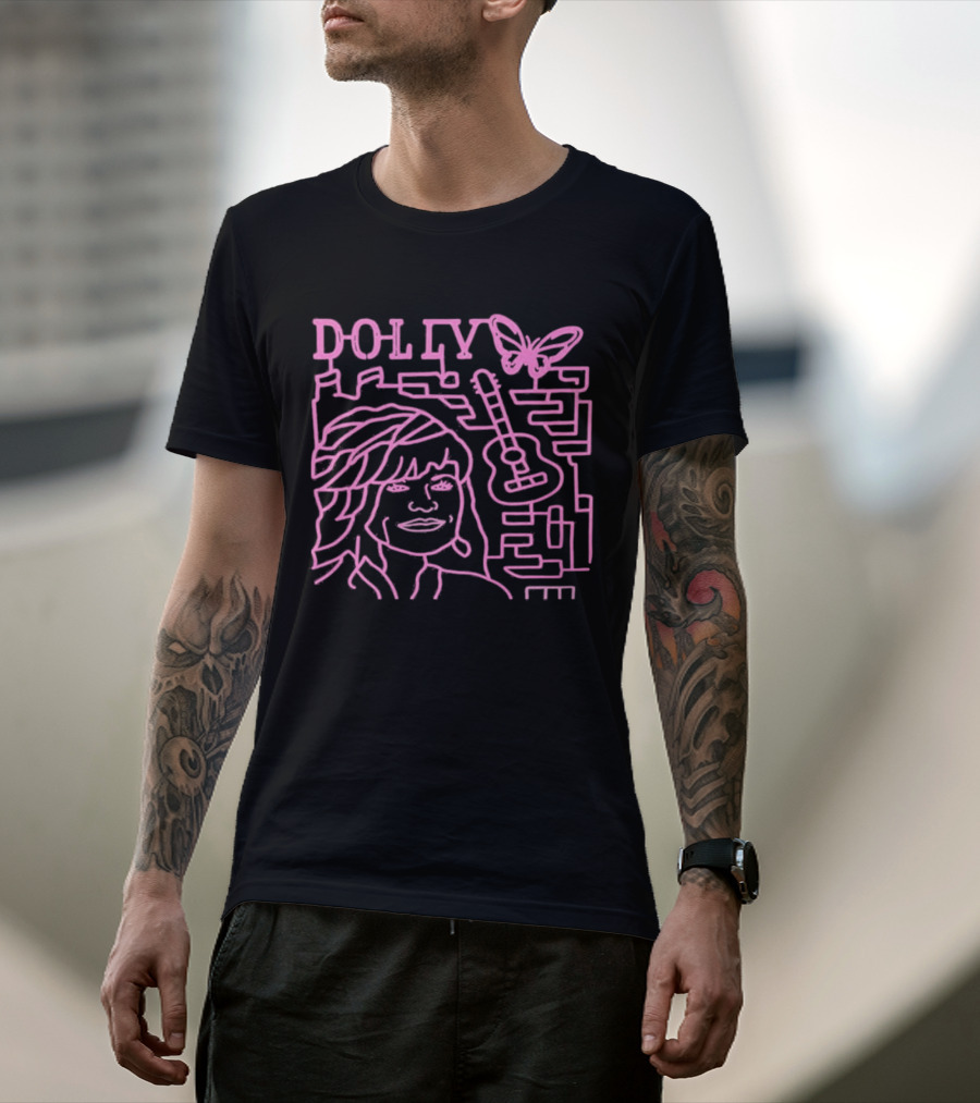 Dolly Corn Maze Butterfly Guitar Maze T-Shirt