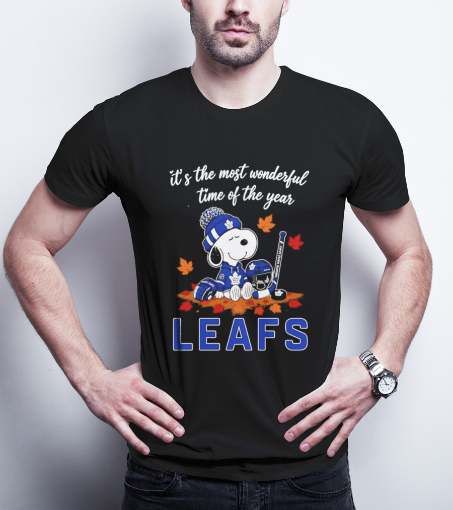 Toronto Maple Leafs Snoopy Halloween 2026 It's The Most Wonderful Time Of The Year Leafs T-Shirt