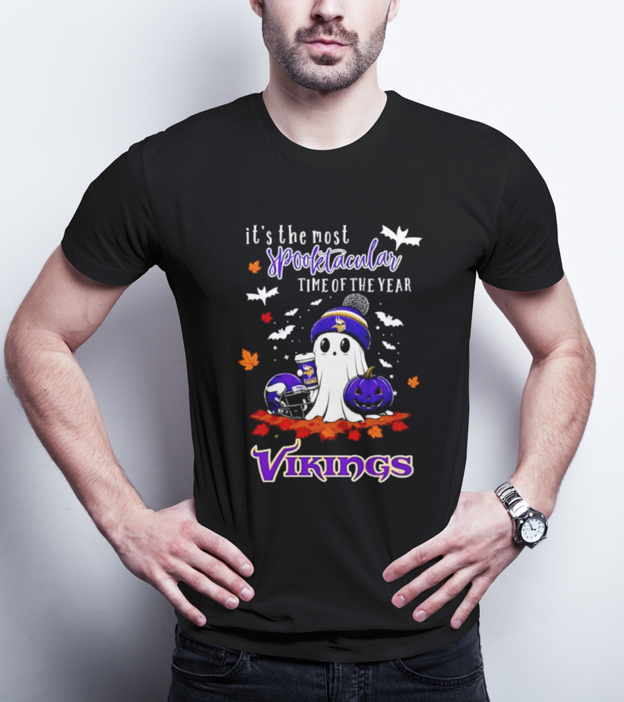 Vikings Halloween 2026 It's The Most Spooktacular Time Of The Year T-Shirt