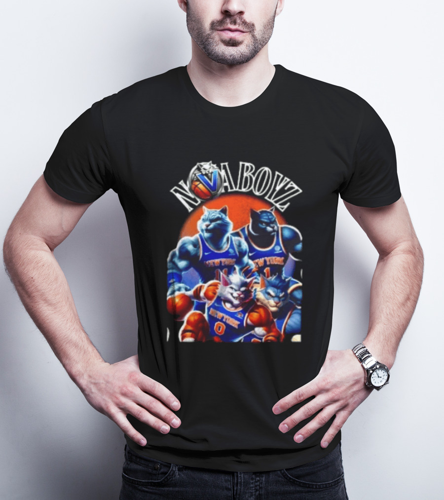 Nova Boyz New York Basketball Cats Jalen Brunson Josh Hart Mikal Bridges Donte DiVincenzo T-Shirt