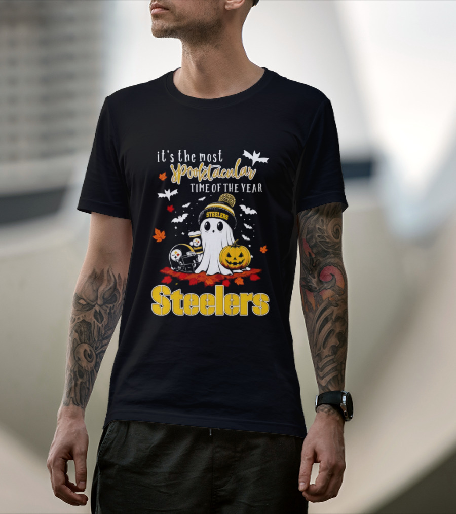 Pittsburgh Steelers Halloween 2026 Spooktacular Time Ghost Pumpkin Football T-Shirt