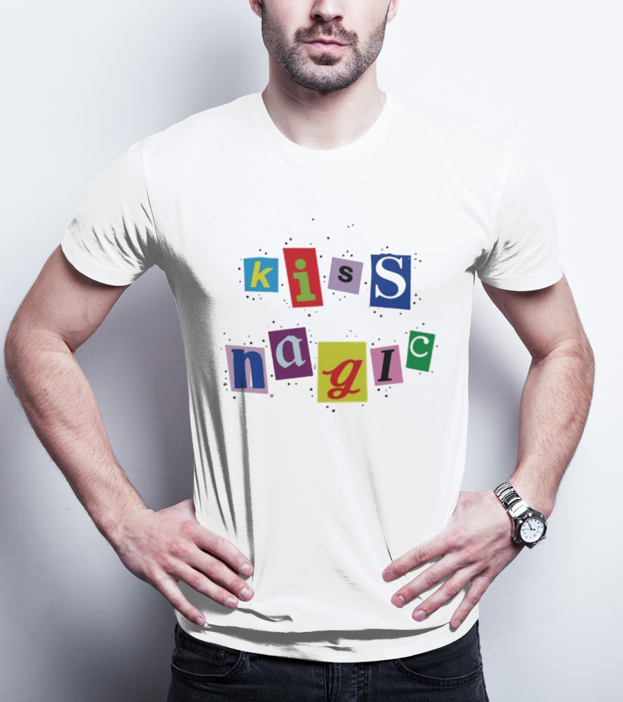 Maisie Williams Kiss Magic Typography Collage T-Shirt