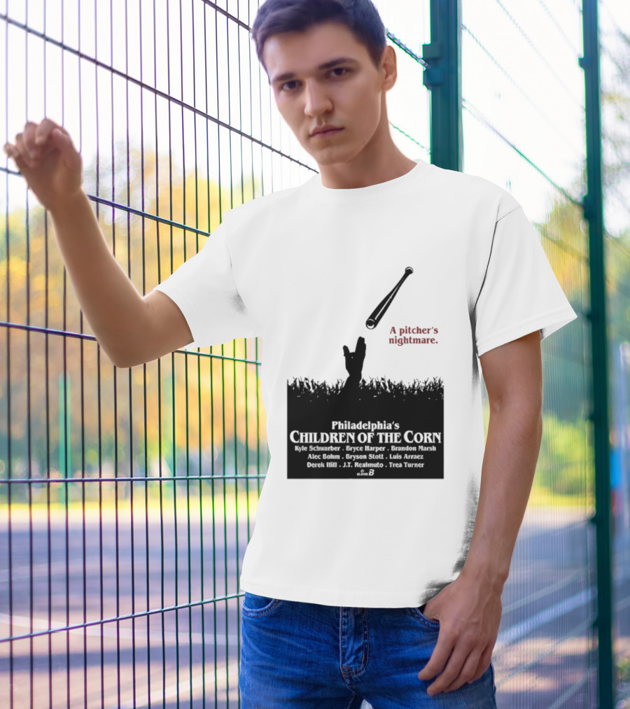 Philadelphia Phillies A Pitcher's Nightmare Children Of The Corn T-Shirt