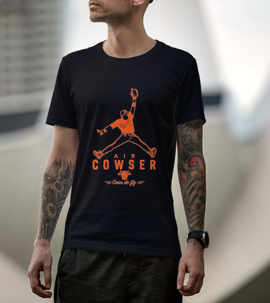 AIr Colton Cowser Jumpman Parody Cows Do Fly T-Shirt