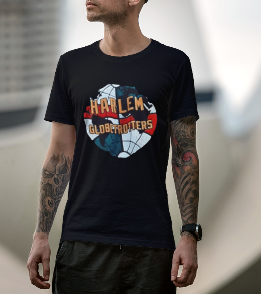Harlem Globetrotters Basketball Globe T-Shirt