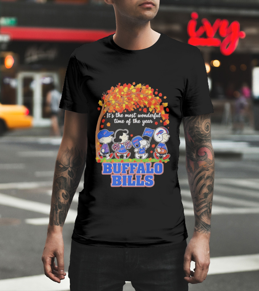 Peanuts Buffalo Bills Most Wonderful Time Of The Year T-Shirt