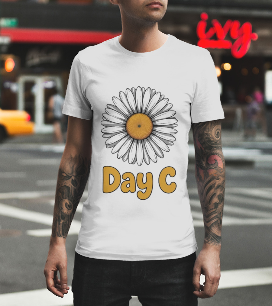 Day C Daisy Flower Vibrant Yellow Petals T-Shirt